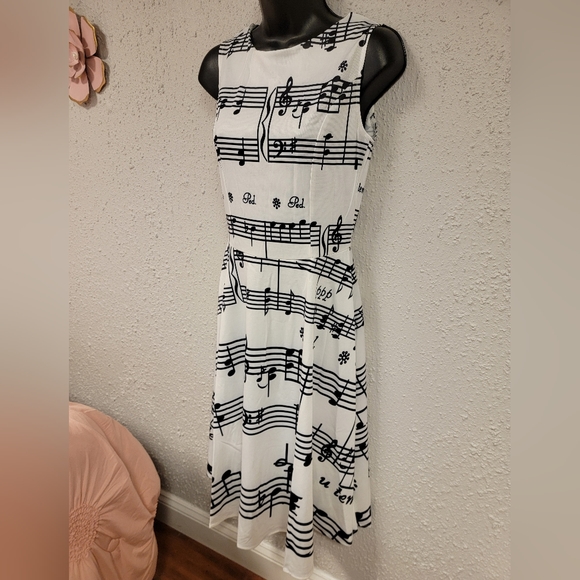 Source Unknown | Dresses | Nwot Vintage 5s Style Womens Music Note ...